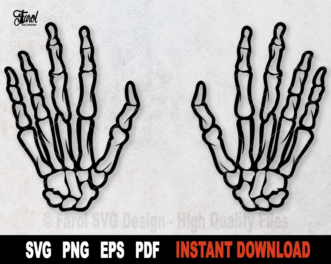Skeleton Hands Svg Skeleton Outline Svg File for Cricut - Etsy Canada