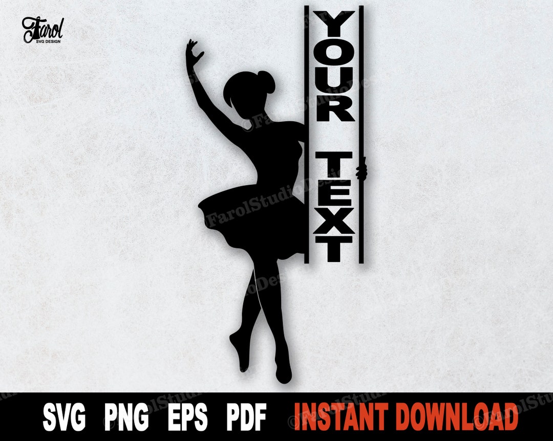 Ballerina Svg, Split Name Monogram Svg, Ballet Dancer Svg File for ...