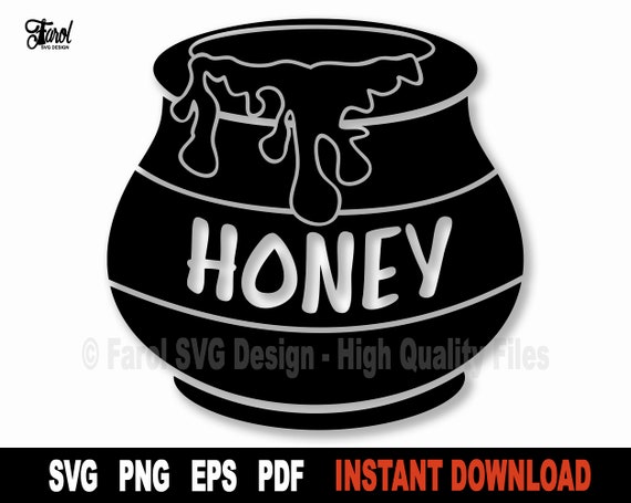 Honey Pot SVG Honey SVG File for Cricut Silhouette Bee | Etsy Canada