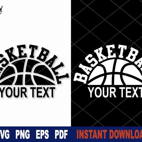 Half Basketball Svg - Etsy