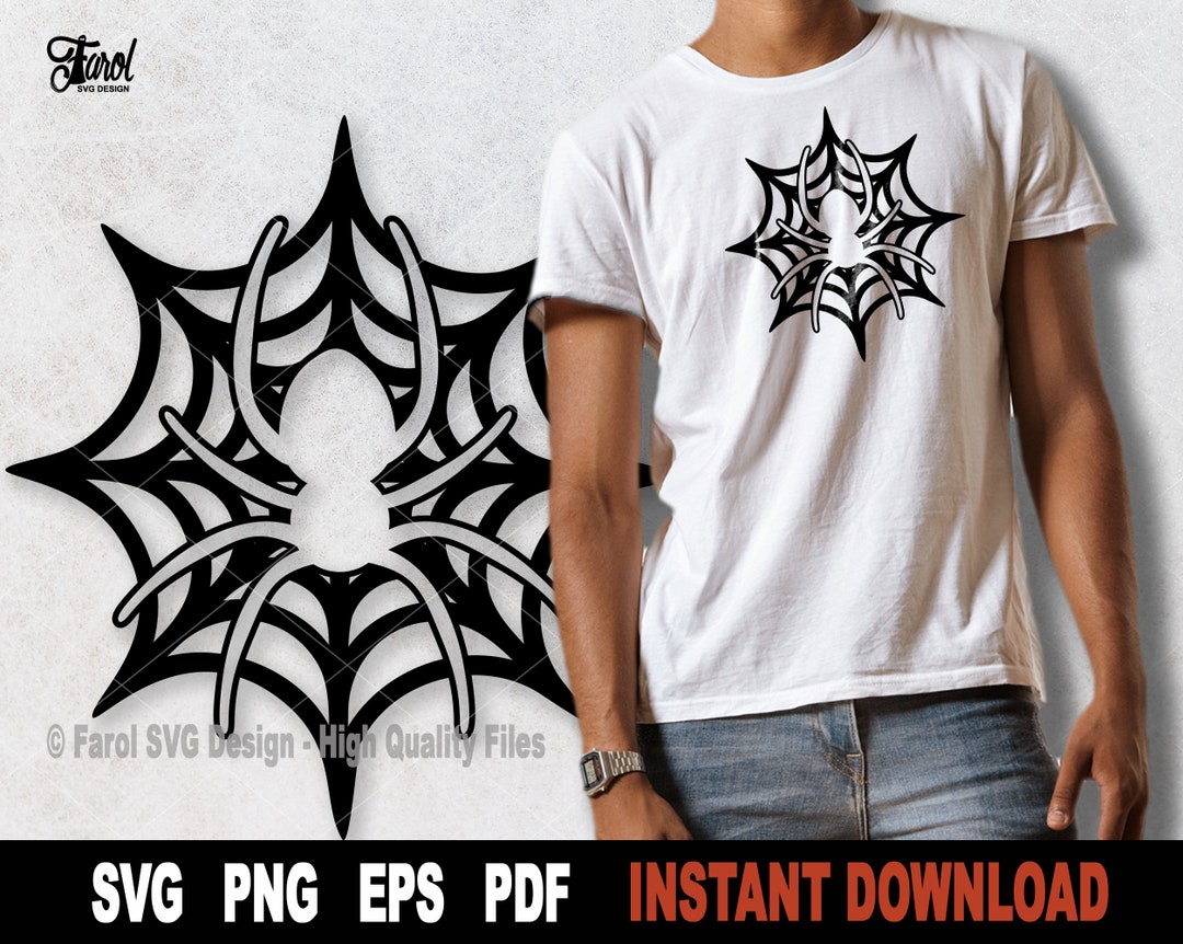 Web and Spider Svg, Spider Web Svg, Cobweb Svg File for Cricut ...