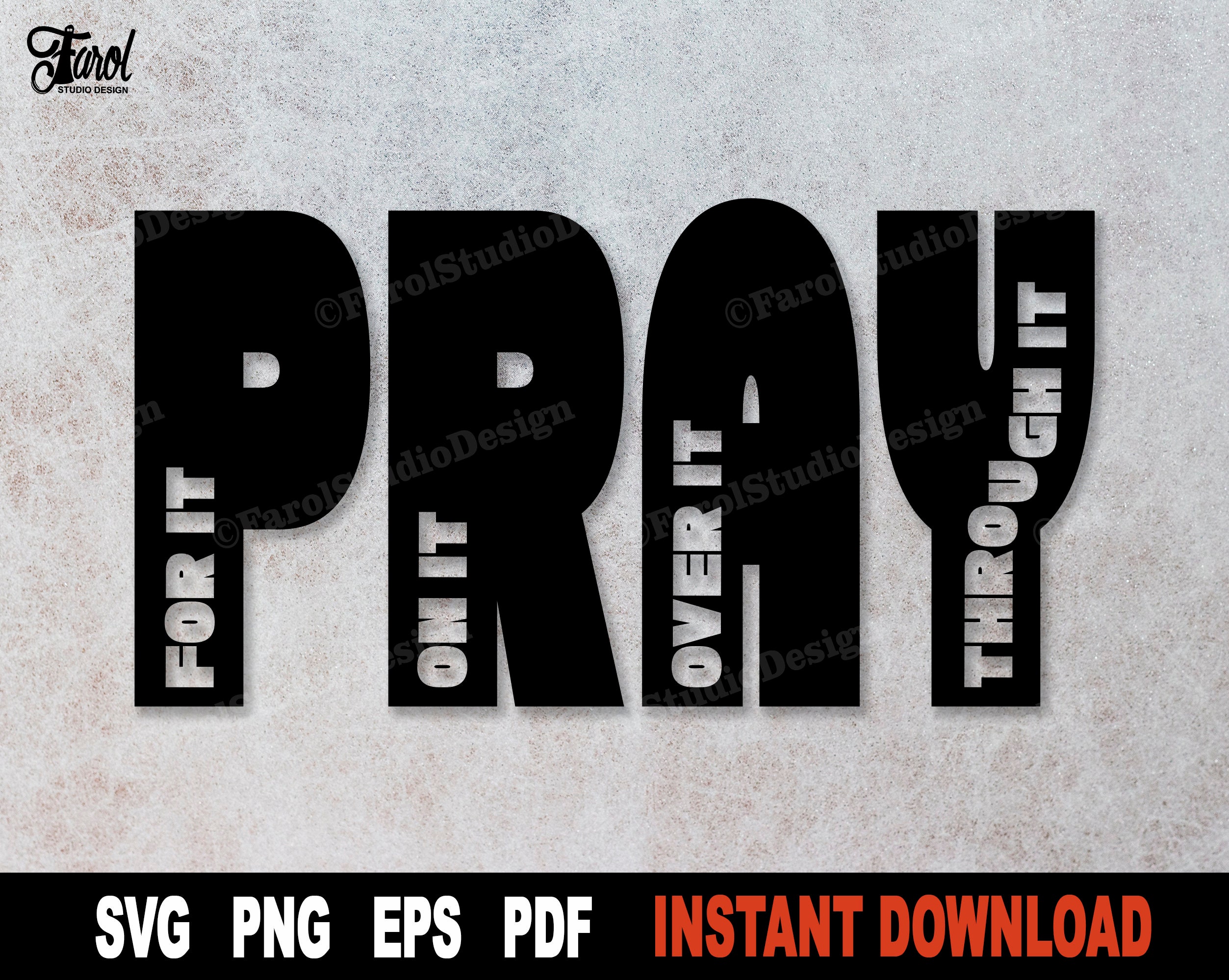 Pray on It Svg Pray Over It Christ SVG Cut File Bible - Etsy