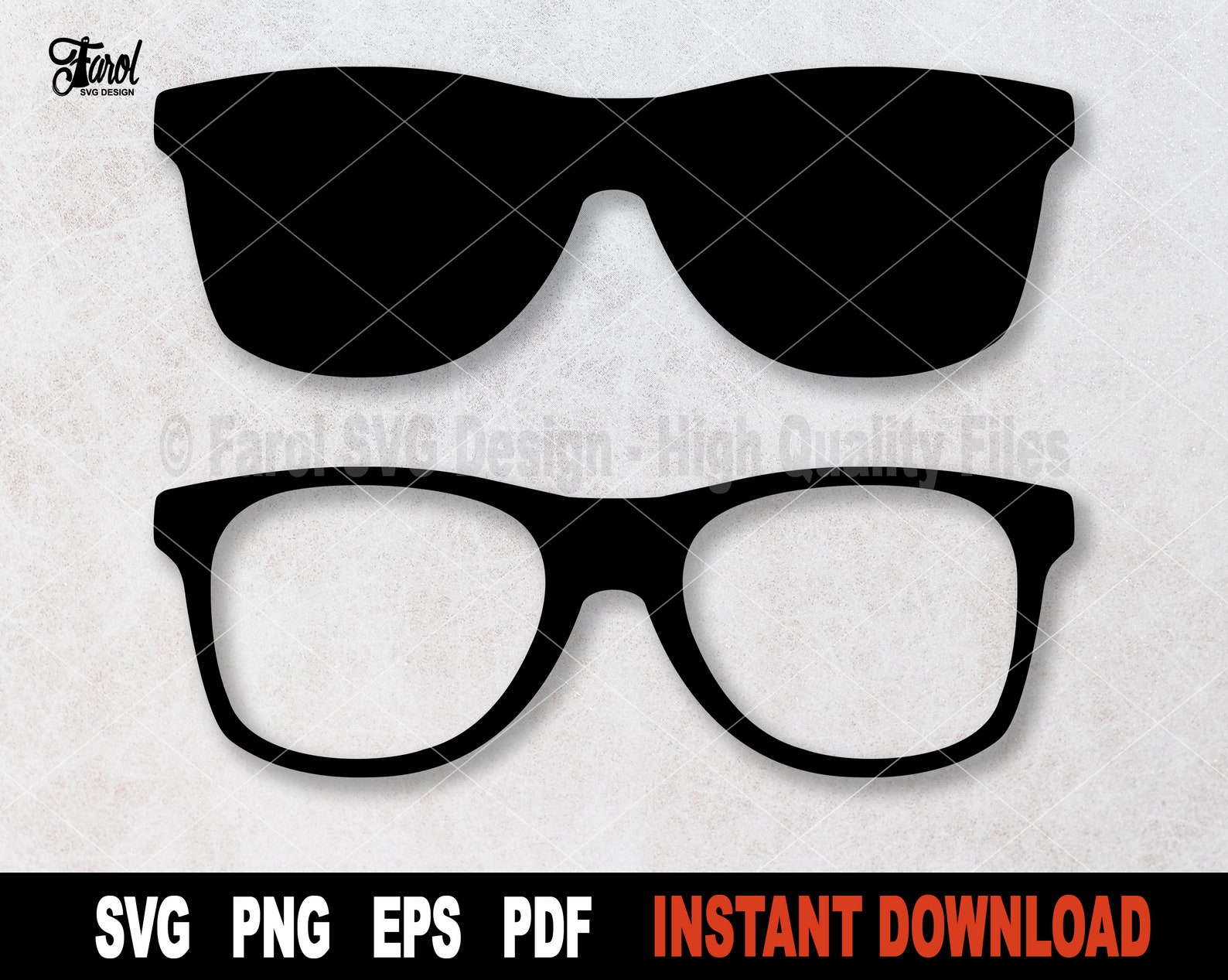 Glasses SVG Glasses Svg File for Cricut Black Silhouette 2 - Etsy