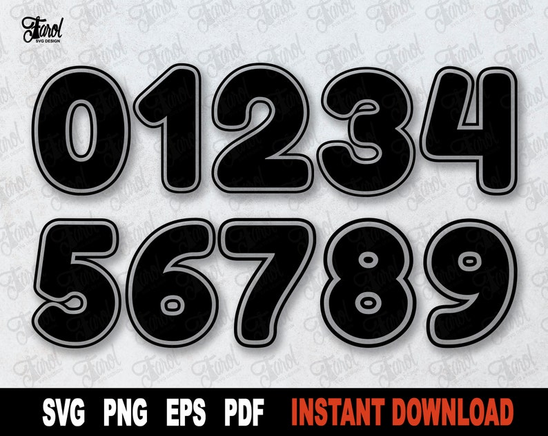 Numbers SVG Bundle Numbers SVG File for Cricut Outline Svg - Etsy UK
