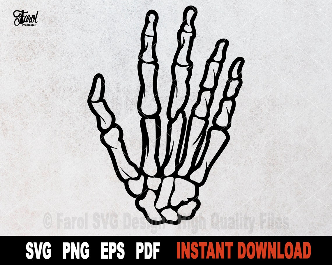 Skeleton Hands Svg Skeleton Outline Svg File for Cricut - Etsy Canada