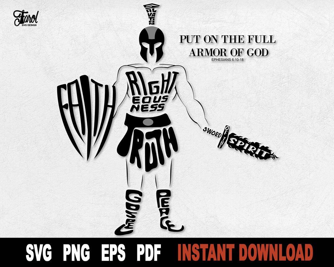 Armor of God SVG: Christian Roman Soldier Design (instant Download) - Etsy