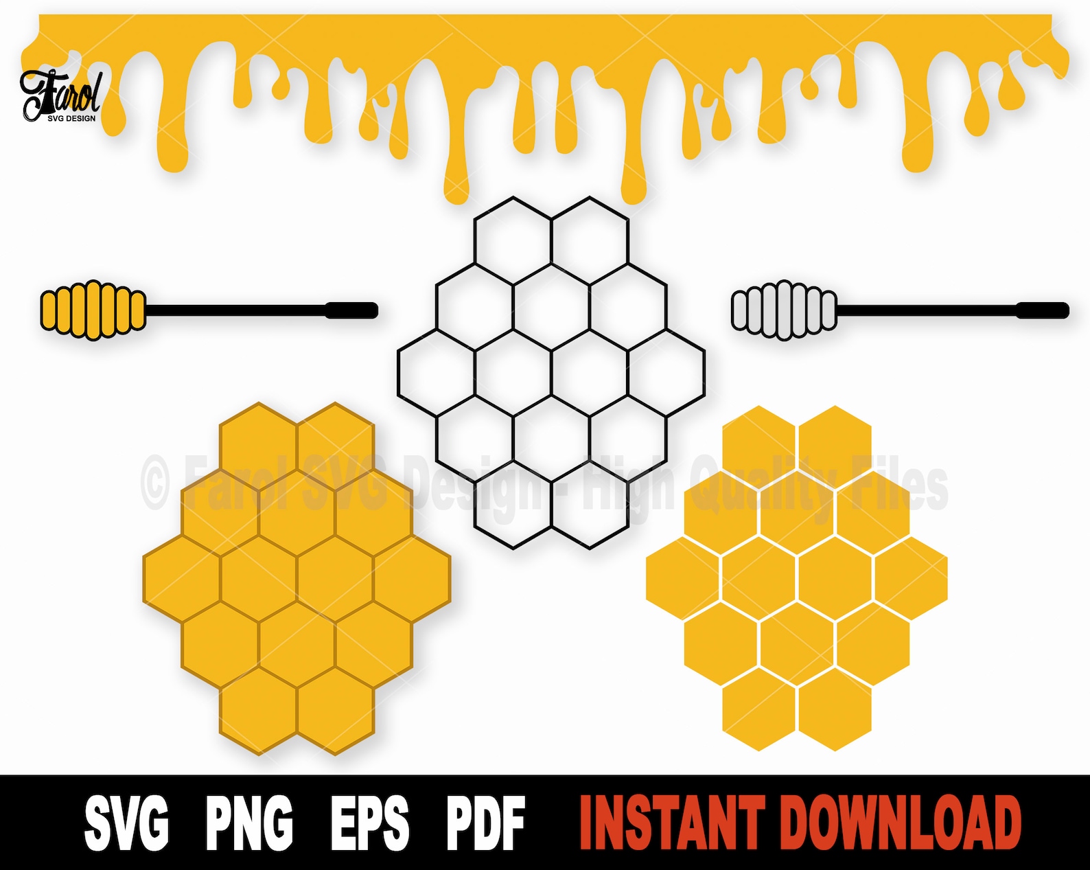 Honey SVG Bundle Honey Drip SVG File for Cricut Silhouette - Etsy