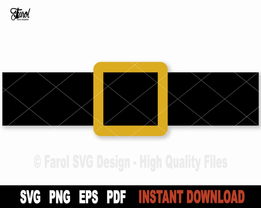 Santa Belt Svg, Santa Claus Svg File for Cricut, Silhouette, Christmas ...