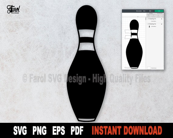 Bowling Pin Svg Cut File Bowling Pin Svg File for Cricut | Etsy