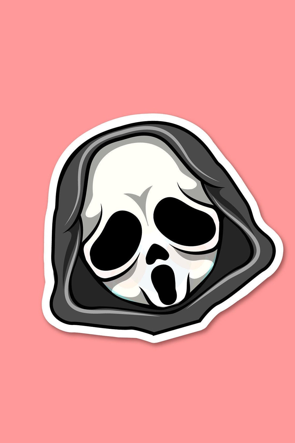 Scream Vinyl Sticker Ghostface Mask Sticker Halloween | Etsy