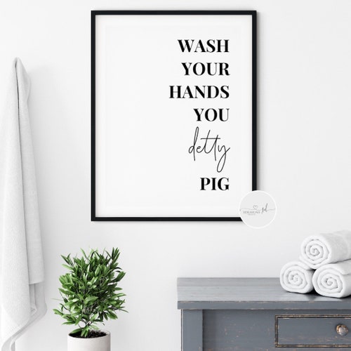 Wash Your Hands You Detty Pig Print Sex Education Meme Eric - Etsy UK