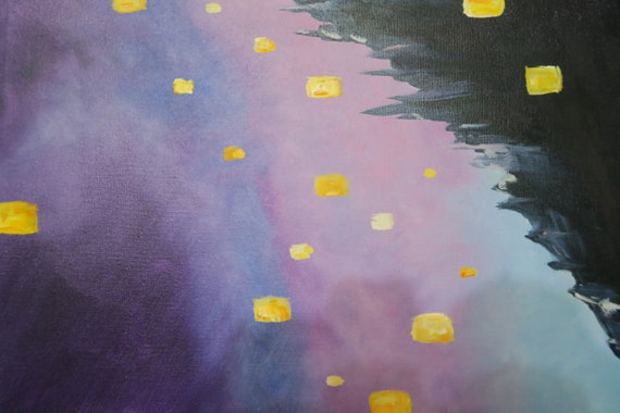 Tangled Floating Lights Painting