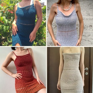 Astrea Dress Crochet Pattern | Cowl Neck Lace Dress, Made to Measure - Etsy