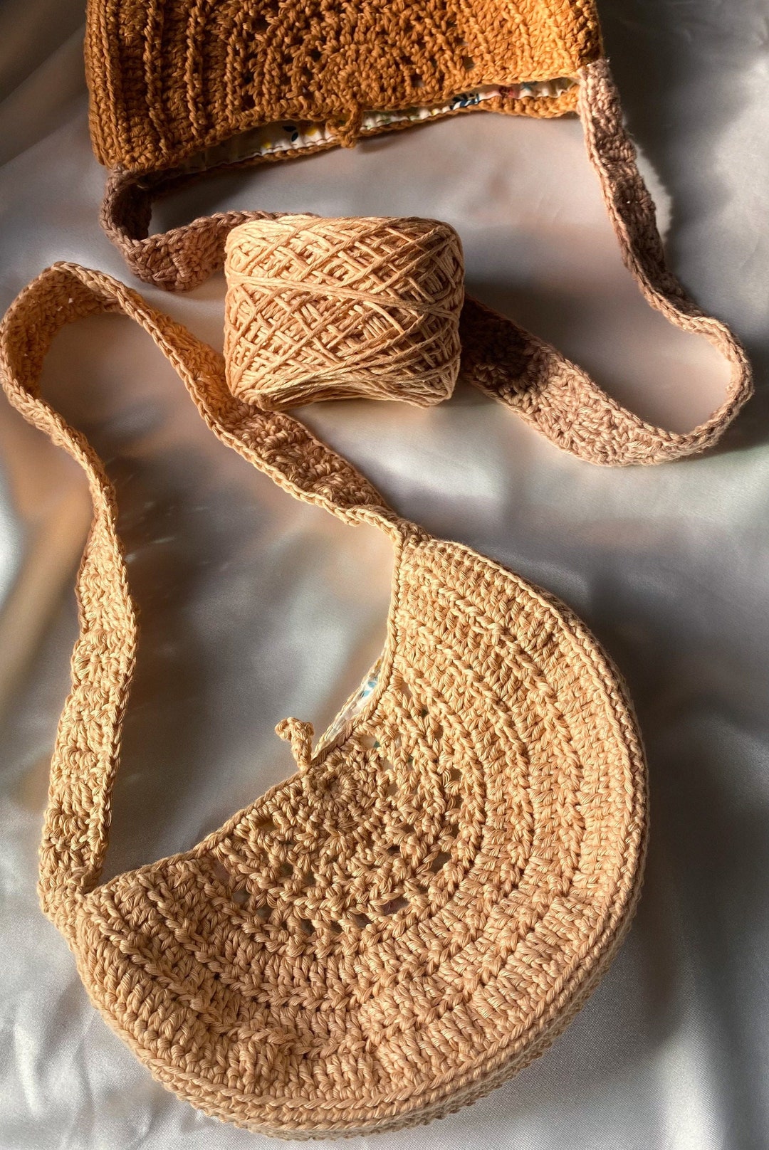 Selene Crochet Bag Pattern | 2 Sizes, Crescent, Handbag, Purse, - Etsy