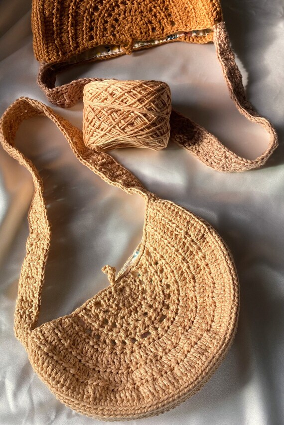 Selene Crochet Bag Pattern 2 Sizes Crescent Handbag - Etsy