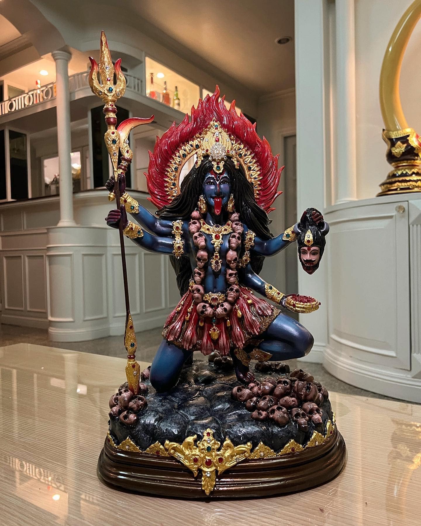 Kali Statue Silica Resin Work Goddess Kali Idol Kali Large Statue Maa ...
