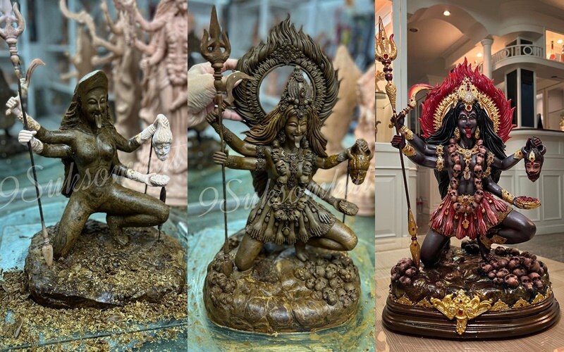 Kali Statue Silica Resin Work Goddess Kali Idol Kali Large Statue Maa ...