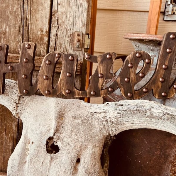 Rustic Western Name Sign - Etsy