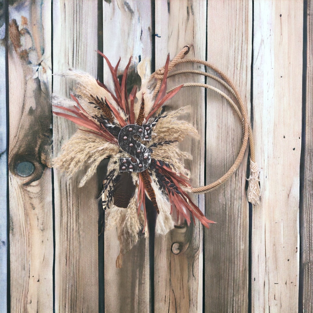 Rope Wreath Western Decor Lariat Wreath Western Room Decor Western Home ...