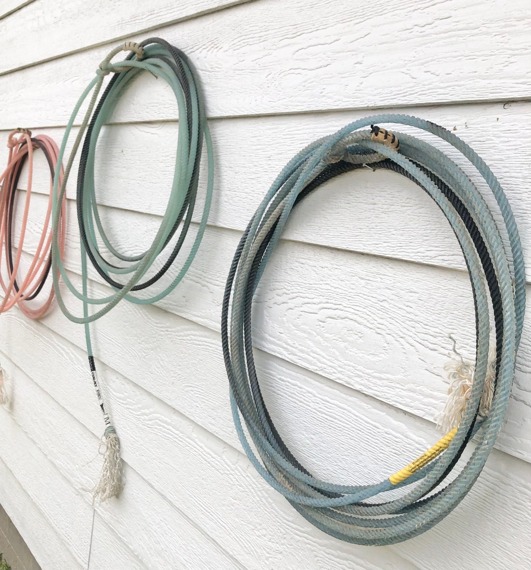 Lasso Rope Craft DIY Used Cowboy Lariat Rope Lasso Western Home Decor ...