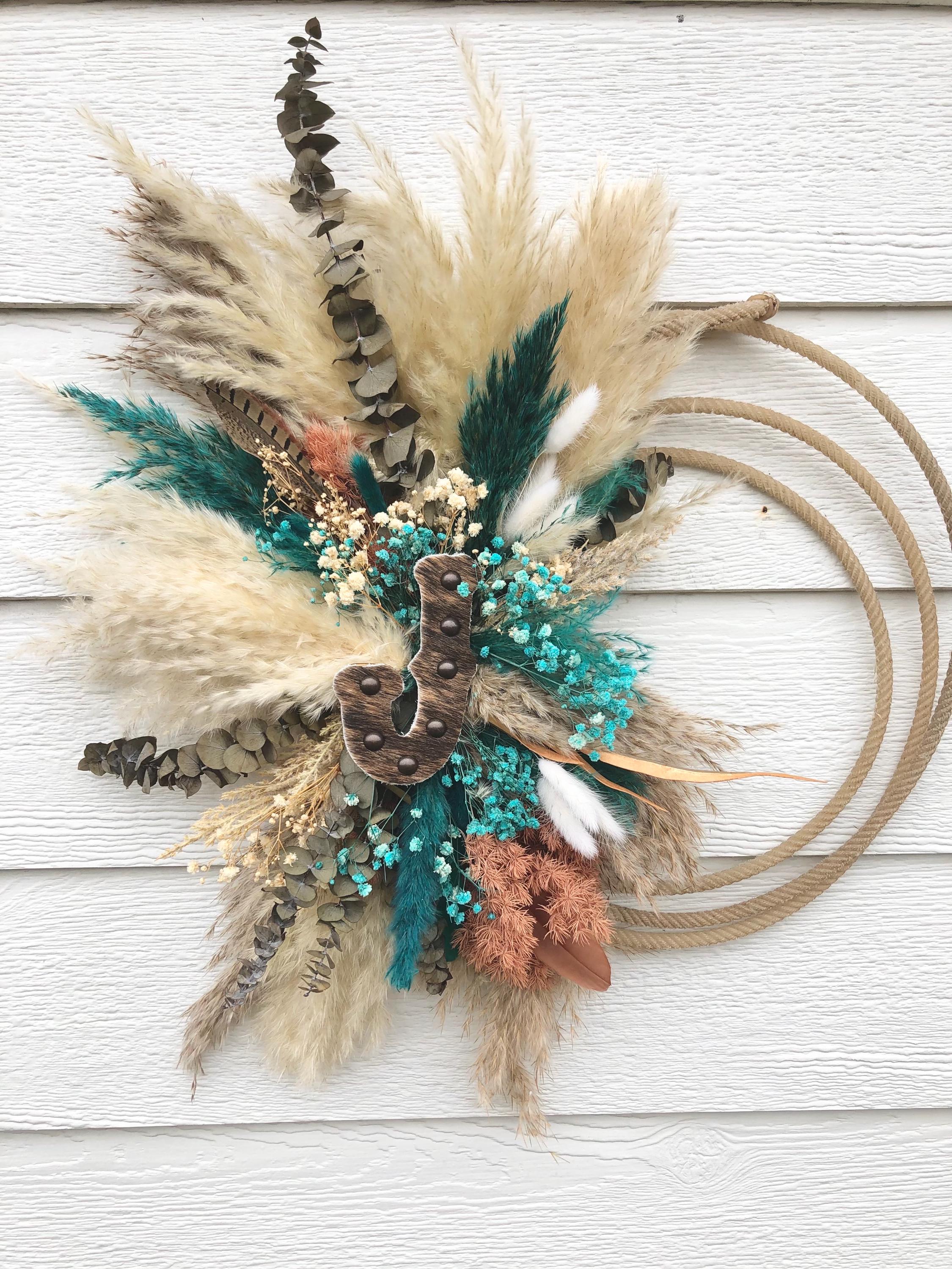 Rustic Rope Wreath Western Decor Cowboy Theme Ranch Style Country Home ...