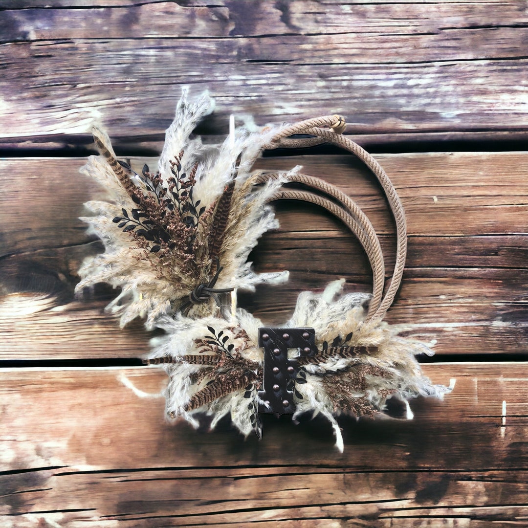 Rope Wreath Western Lariat Wreath Decor Lasso Wreath for Front Door ...