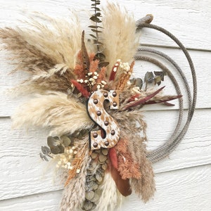 Rope Wreath Western Ranch Gift Decor Rustic Ranch Wall Art Custom ...
