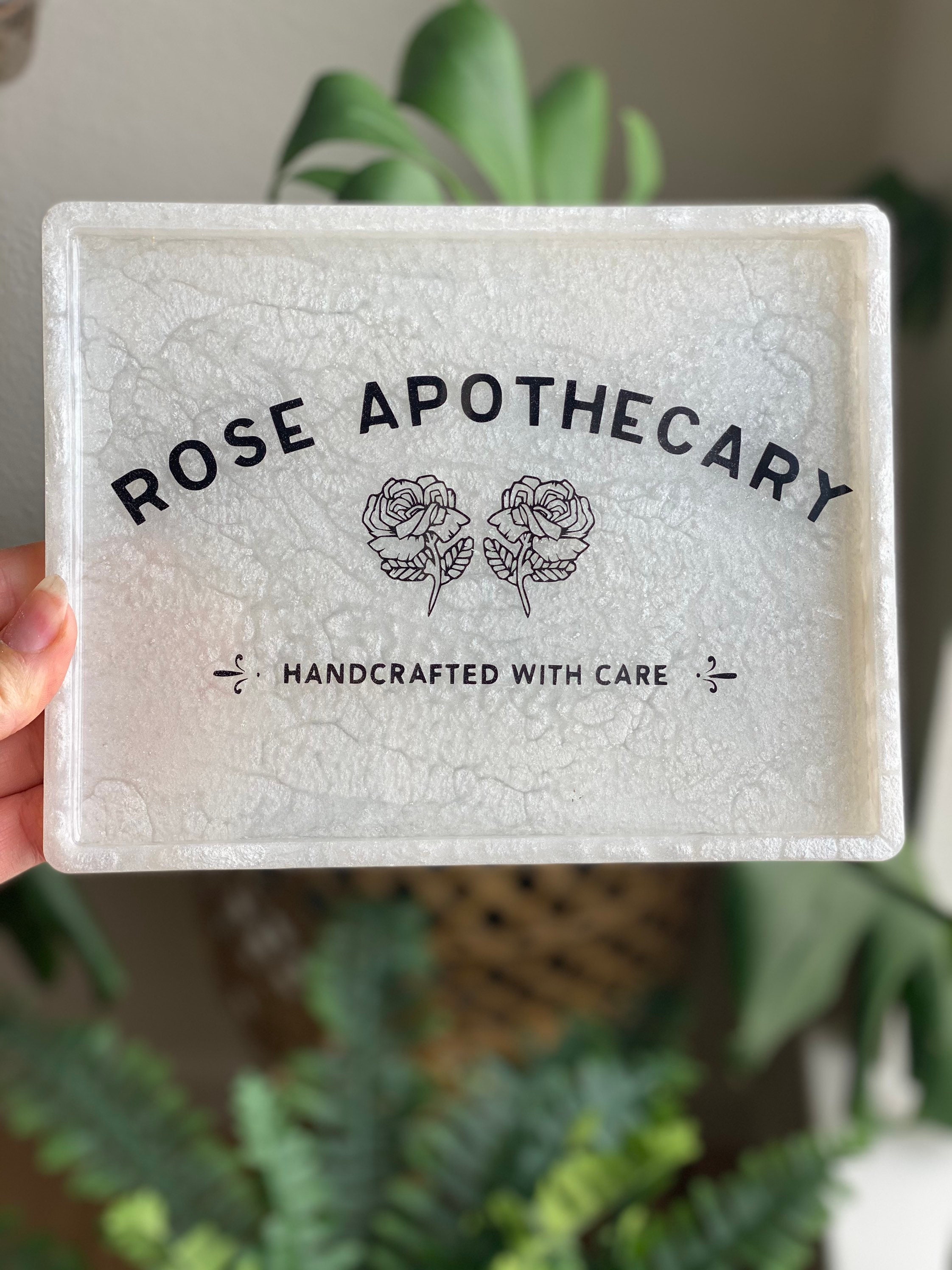 Rose Apothecary Rolling Tray Jewelry Dish Resin Tray Jewelry - Etsy
