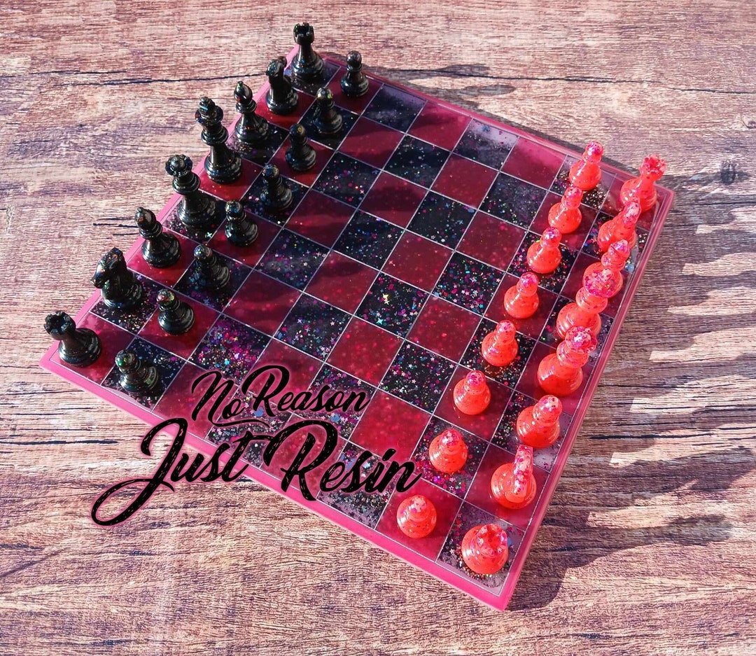 12" Shaker Chess Board Magnetic Sand Pink Black Chess Rare Fun Chess ...