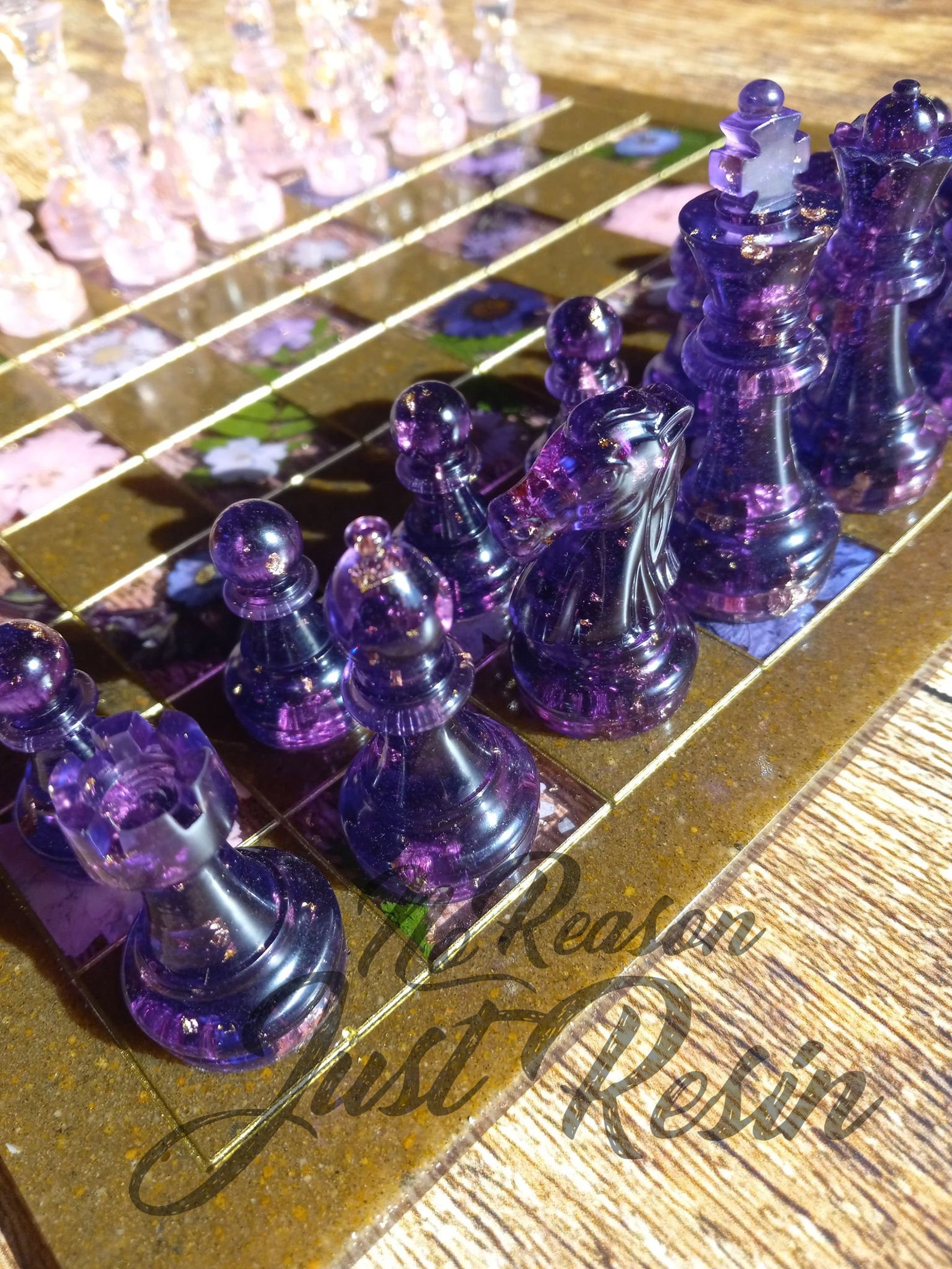 Made to Order Resin Flower Chess Set Real Flowers Pick Your - Etsy
