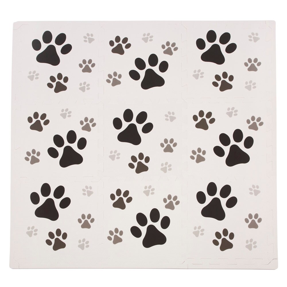 Puppy Paw Dog Themed Nature Inspired Playmat EVA Foam Soft Play Mat ...