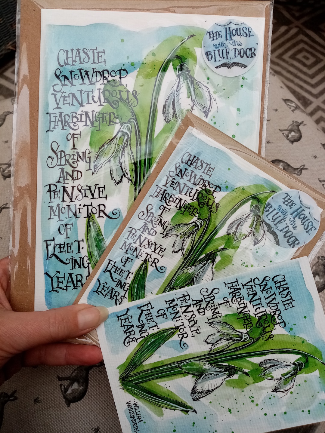 Snowdrop Quote Illustration Range of Cards - Etsy