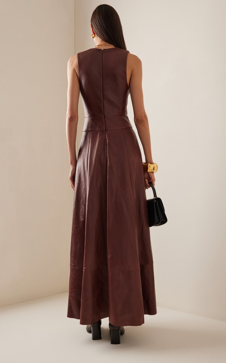 Leather Dress Women,handmade Genuine Leather Dress, Customize Dress ...