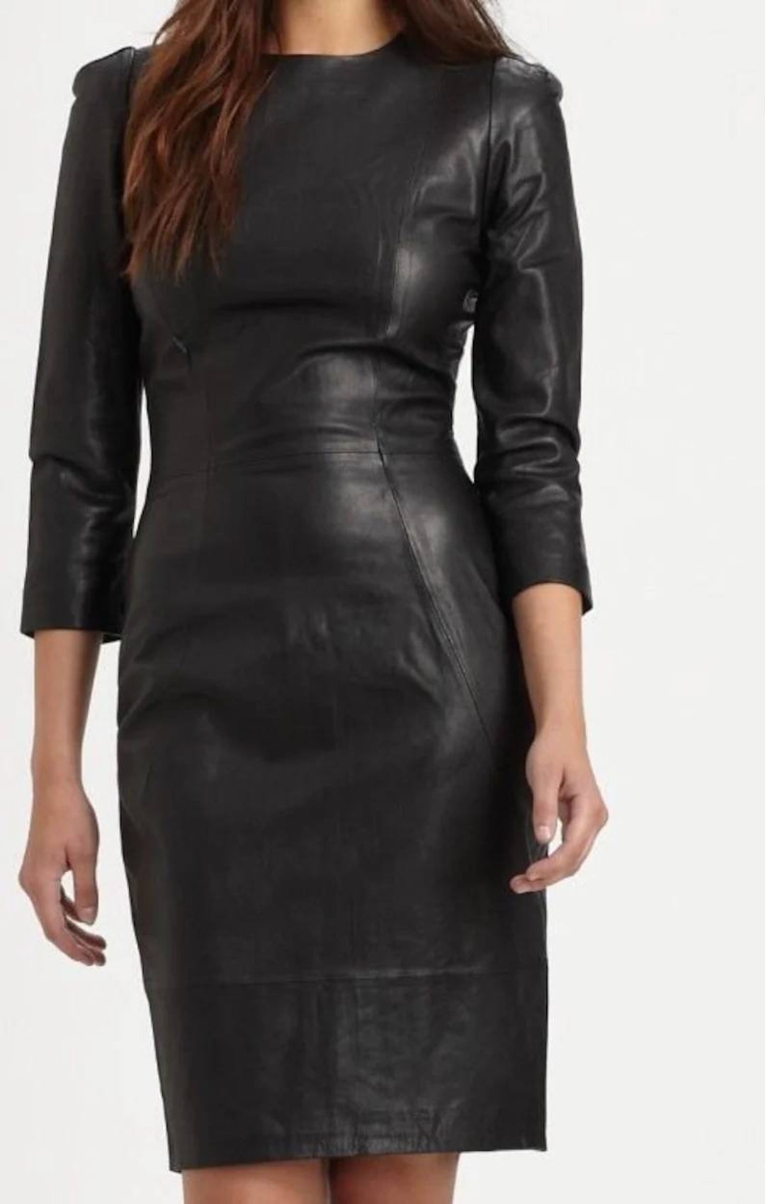 Leather Dress Women,handmade Genuine Leather Dress, Customize Dress ...