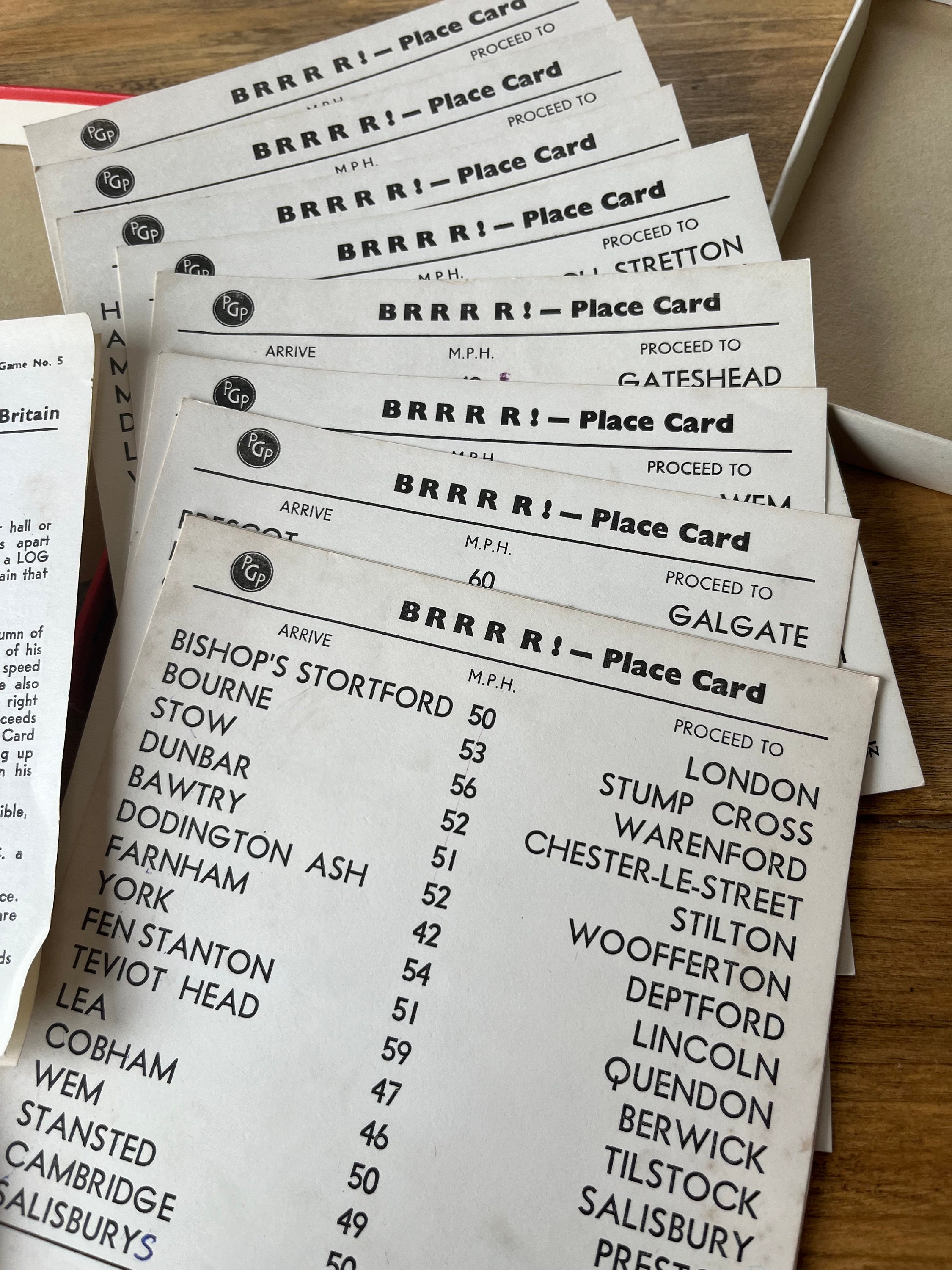 Vintage BRRRR Car Racing Card Game. Game No 5. - Etsy