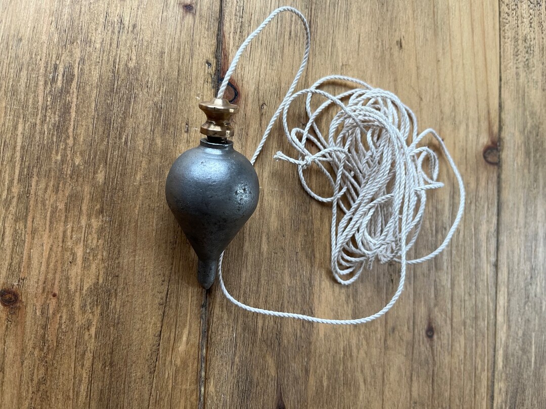 Vintage Medium Steel and Brass Plumb Bob With String. - Etsy