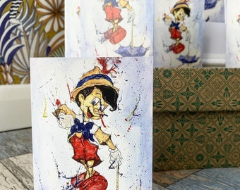 Pinocchio Card | Etsy