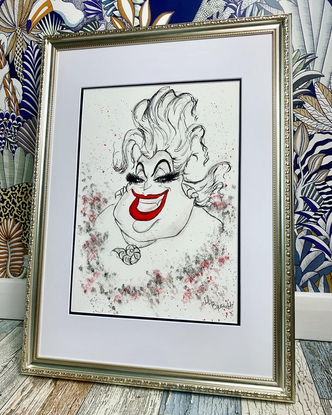 Ursula the Little Mermaid Original Signed Framed Painting Disney ...