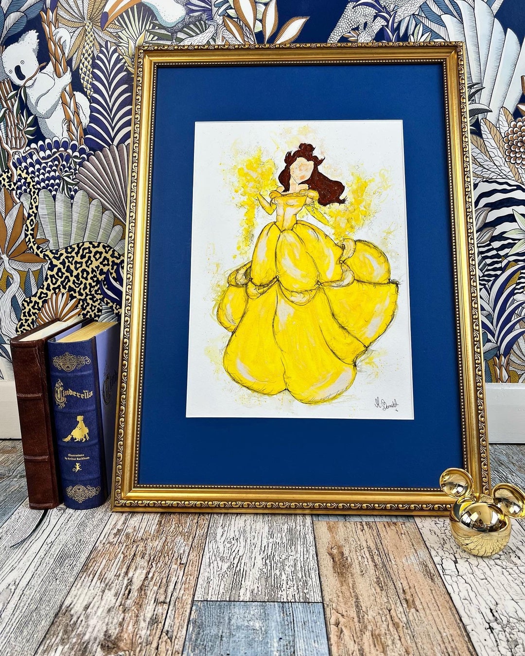 Belle Original Framed Painting Disney Art Disney Princess Disney Belle ...