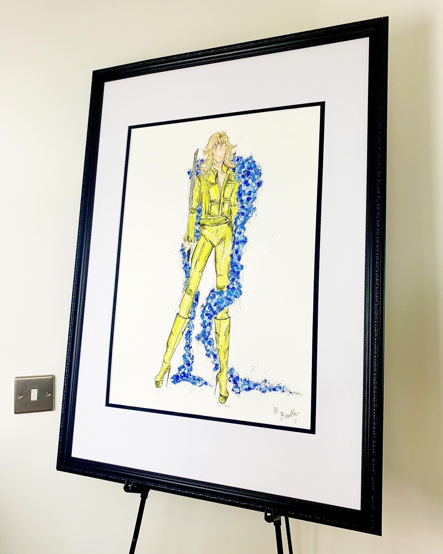 Kill Bill Painting Framed Original Kill Bill Art Uma | Etsy