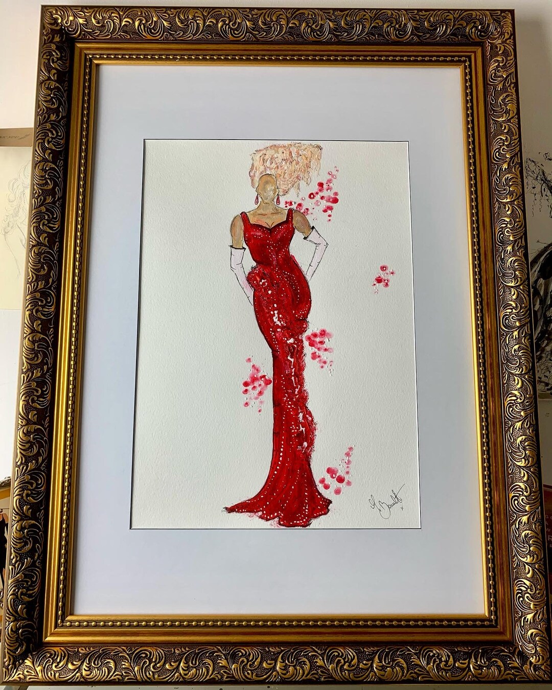 Rupaul Original Framed Painting Rupaul Art Rupaul Painting Drag Drag ...
