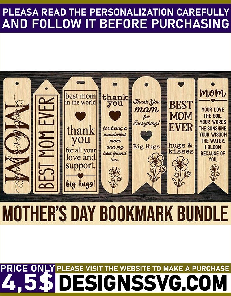 Mothers Day Bundle Laser Cut Files, 70 Mothers Day Designs Included ...