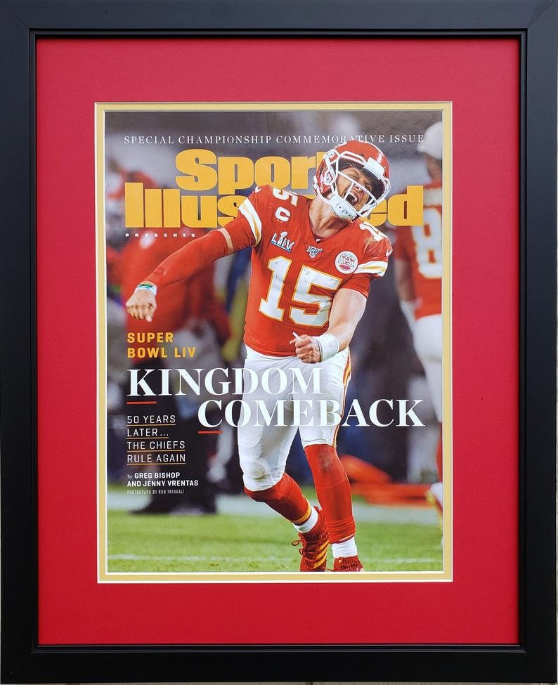 OFFICIALLY LICENSED Super Bowl LIV Match Up 49ers vs Chiefs 18" x 24 ...