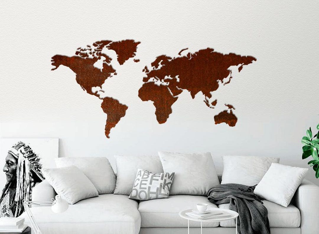 Large World Planisphere - Etsy