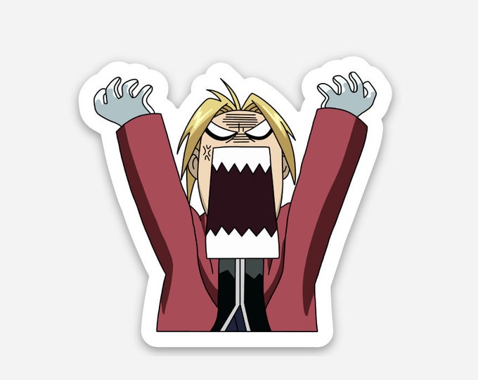 Vinyl Fullmetal Alchemist Sticker Angry Edward Elric FMA: | Etsy