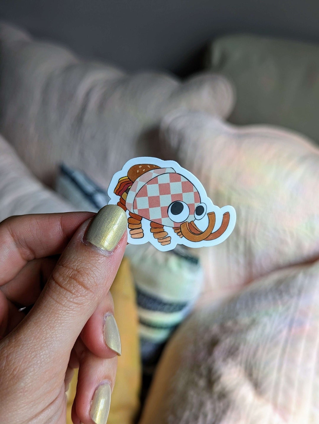 Bugsnax BBQ Bunger Sticker | Burger and Curly Fries | Burger Sticker - Etsy