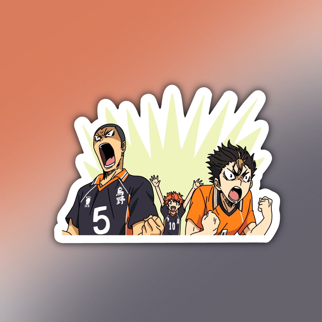 Vinyl Anime Sticker | Volleyball Anime | Volleyball Team - Etsy