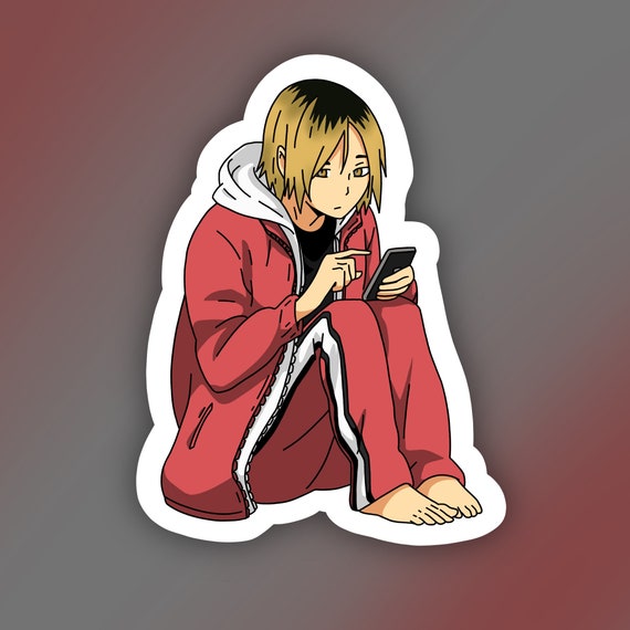 Vinyl Anime Sticker Volleyball Anime Antisocial Character - Etsy