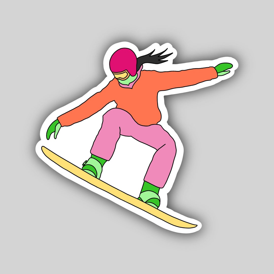 Vinyl Die-cut Snowboarding Sticker | Snowboarder Sticker | Woman ...