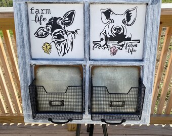 Farmhouse Happy Metal Wall Art House Decor Farm Rustic Home Decor 4101 ...
